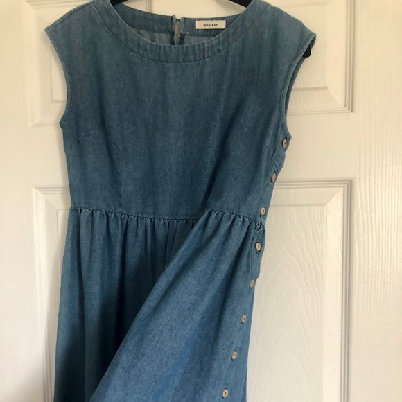 Mod Ref | Dresses | Mod Ref Denim Dress With Side Button Detail | Poshmark